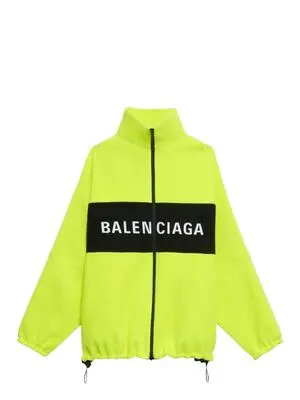 Balenciaga Logo Zipper Casual Jacket - Yellow