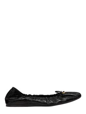 Valentino Garavani Vlogo Signature Ruched Ballerinas - Black