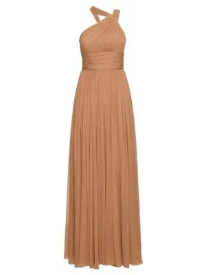 Michael Kors One-shoulder Extra-long Dress - Brown
