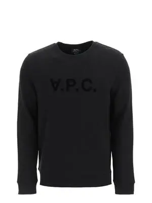 A.p.c. Logo Print Crewneck Sweatshirt - Black