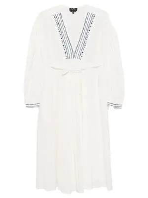A.p.c. Anni Midi Dress - White