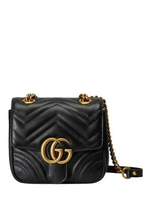 Gucci Gg Marmont Matelassé Shoulder Bag - Black