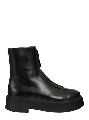 THE ROW The Row Round Toe Zip Up Boots