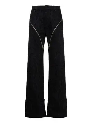 MUGLER Zippered Jeans - Black