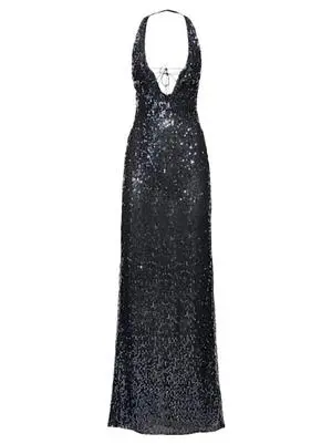 16Arlington Eima Sequined Open Back Gown - Blue