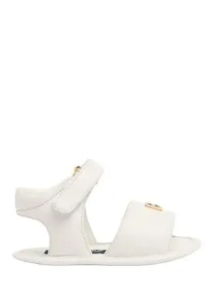 Dolce & Gabbana Logo Velcro Sandals - White