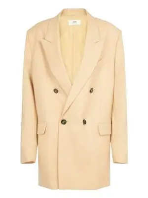 Ami Double-breasted Casual Jacket - Nude