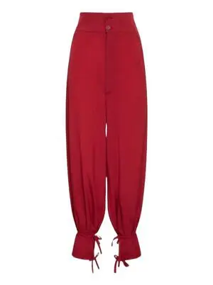 ALEXANDRE VAUTHIER Alexandre Vauthier High-Waisted Crepe Casual Pants With Belted Cuffs
