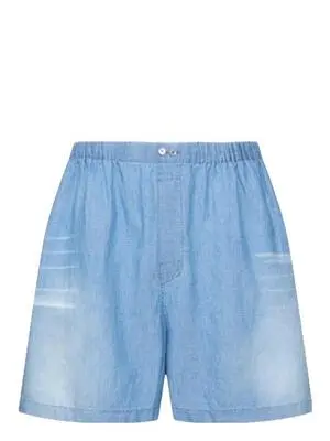 Acne Studios Elastic Waist Denim Shorts - Blue