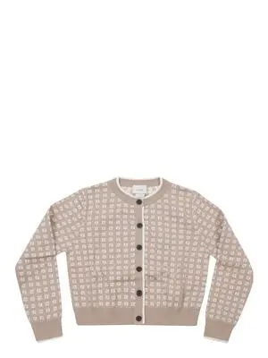 Fendi Long-sleeved Knitted Cardigan - Nude