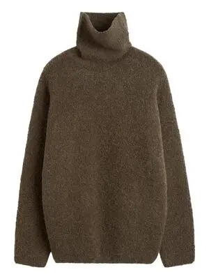 TOTEME Bouclé Turtleneck Jumper - Green