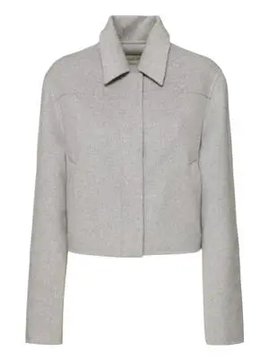 LOULOU STUDIO Cropped Casual Jacket - Grey