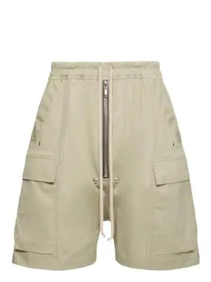 Rick Owens Elasticated Drawstring Waist Cargo Shorts - Celadon