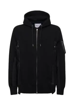 Sacai Drawstring Hooded Hoodie - White