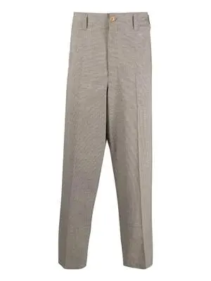 LEMAIRE Check-print Tailored Trousers - Gray