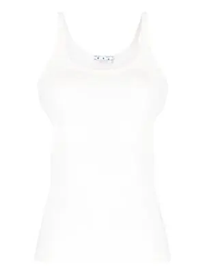 Off-White Cut-out Detailed Vest Top - White