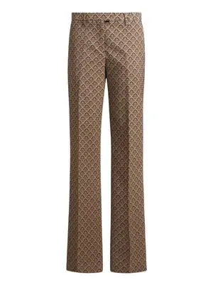 Etro Damask Pattern Trousers - Brown