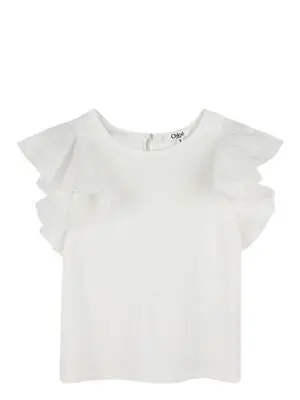 Chloé Ruffle Sleeve Blouse - White