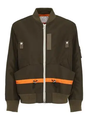 Sacai Nylon Twill Bomber Jacket - Green