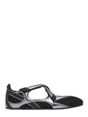 Attico Ballerina Flats With Crisscross Straps - Black