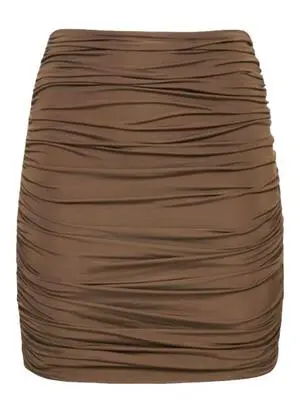 Giuseppe Di Morabito Ruched Jersey Mini Skirt - Brown