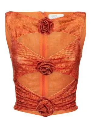 Giuseppe Di Morabito Embellished Cutout Top - Red