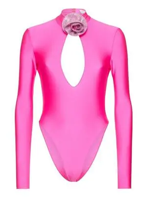 Giuseppe Di Morabito Floral Embellished High Neck Bodysuit - Pink