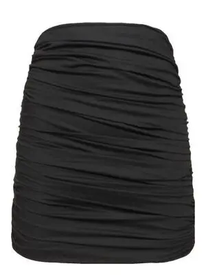 Giuseppe Di Morabito Ruched Stretch Poplin Mini Skirt - Black