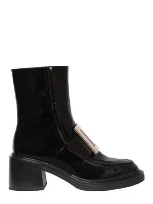ROGER VIVIER Buckled Ankle Boots - Black
