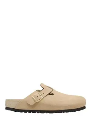 BIRKENSTOCK Boston Buckle Mules - Taupe