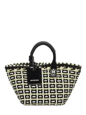 Balenciaga Xs Bistro Basket Tote Bag - Black