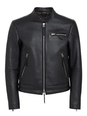 TOM FORD Leather Biker Jacket - Black