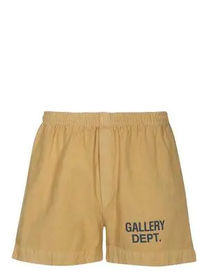 GALLERY DEPT. Logo Print Deck Shorts - Nude