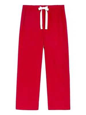 Max Mara Poplin Drawstring Trousers - Red