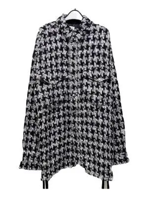 Faith Connexion Tweed Button Casual Jacket - Black