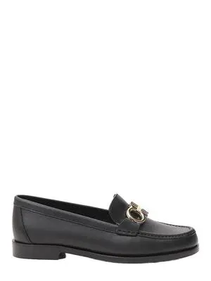 FERRAGAMO Gancini Buckle Loafers - Black