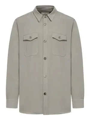 Ami Long Sleeved Buttoned Shirt - Gray