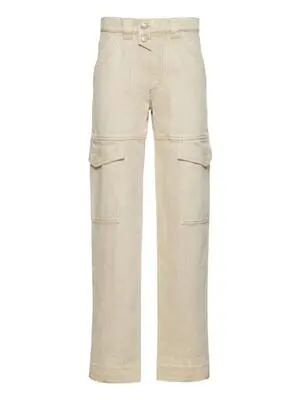 Isabel Marant Étoile Vayoneo Cotton Denim Cargo Jeans - Nude
