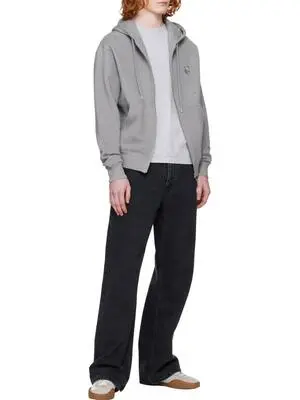 MAISON KITSUNÉ Maison Kitsuné Zip-Up Hooded Long-Sleeved Sweater With Patch Pocket