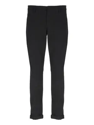 DONDUP Belt-loop Casual Trousers - Black