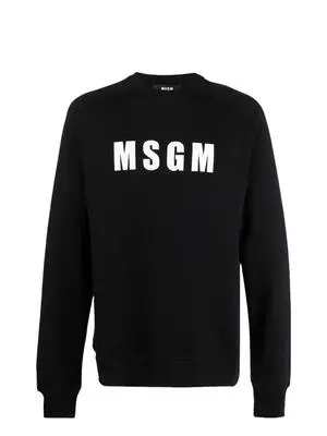 MSGM Logo Print Sweatshirt - Black