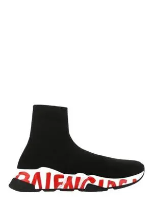 Balenciaga Speed Graffiti Sock Sneakers - Black