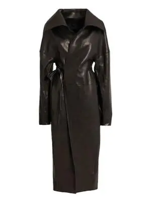 RICK OWENS Rick Owens Dracucollar Belted Leather Coat
