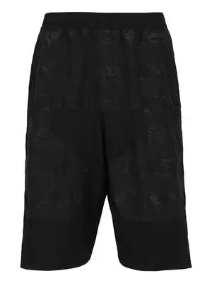 Stone Island Long Paneled Bermuda Shorts - Black