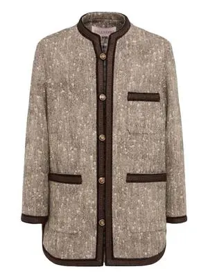 Valentino Garavani Wool Chevron Jacket - Nude