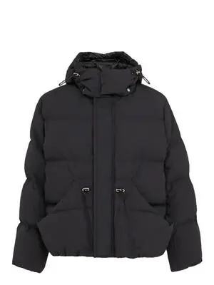 Sacai Down Jacket With Detachable Hood - Black