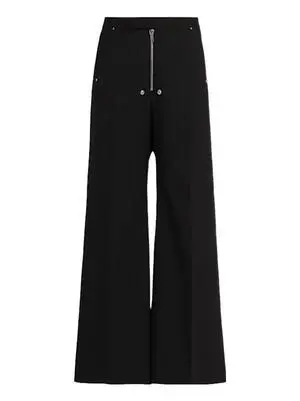 Rick Owens Tailored Wool Wide Leg Trousers - Black