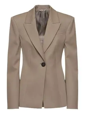 Attico Single-breasted Suit Coat - Brown
