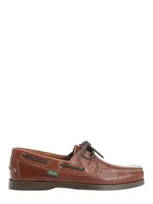 Paraboot Barth Logo Patch Lace-up Loafers - Brown