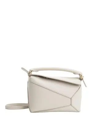 Loewe Mini Puzzle Edge Bag - Light Ghost
